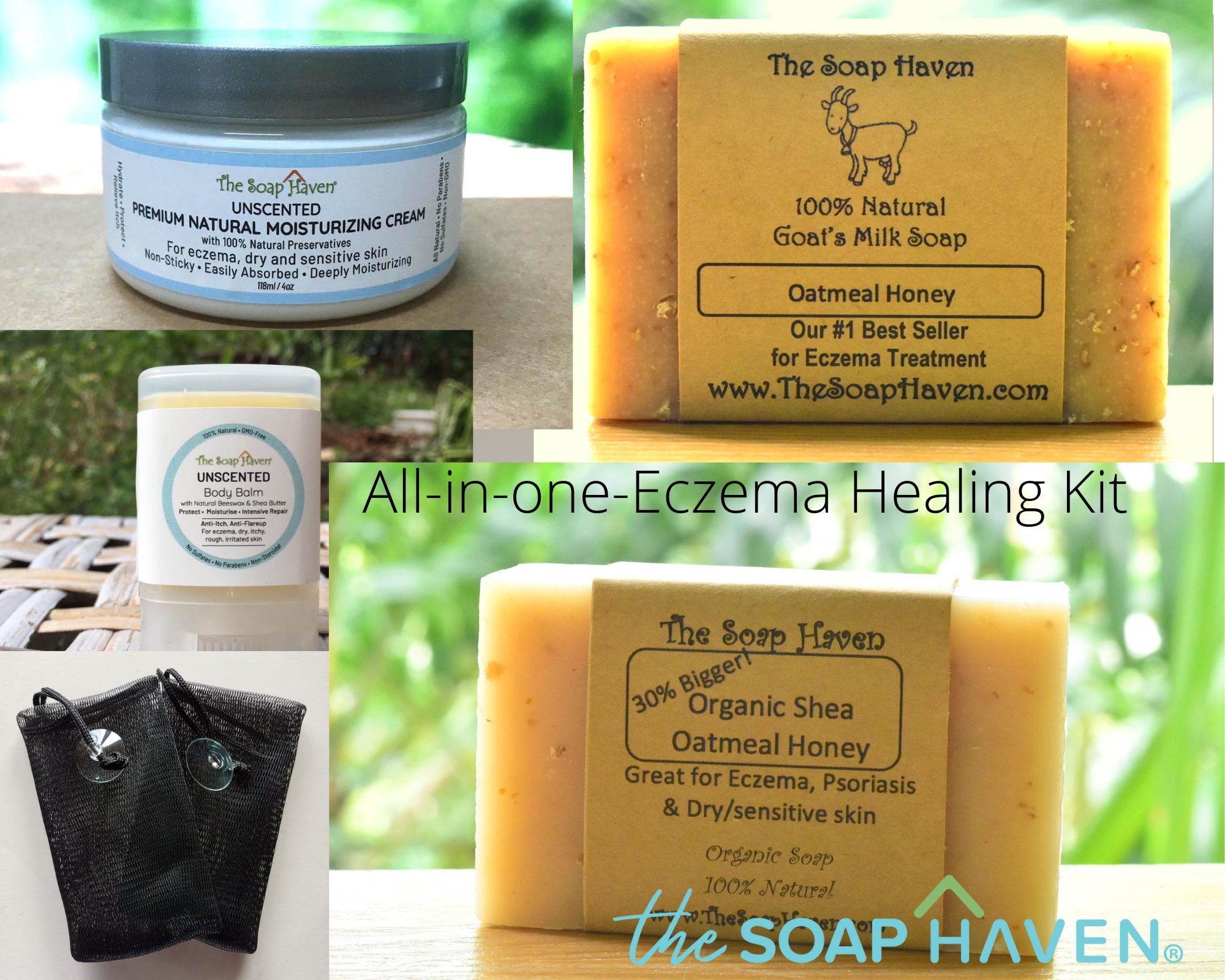 All-in-One Eczema Healing Kit (Unscented - suitable also for babies an ...